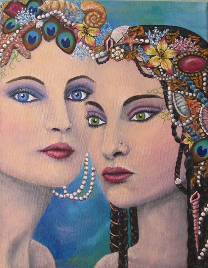 "Duet" Original Painting (11" x 14") - Owl's Flight Art by Theresa Stahl